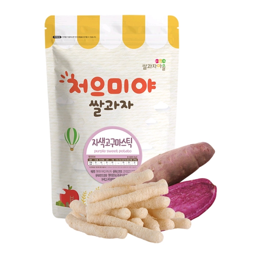 [Cheoumiya] Korea Organic Baby Rice Snack 40g (8 months+) Stick pure ...