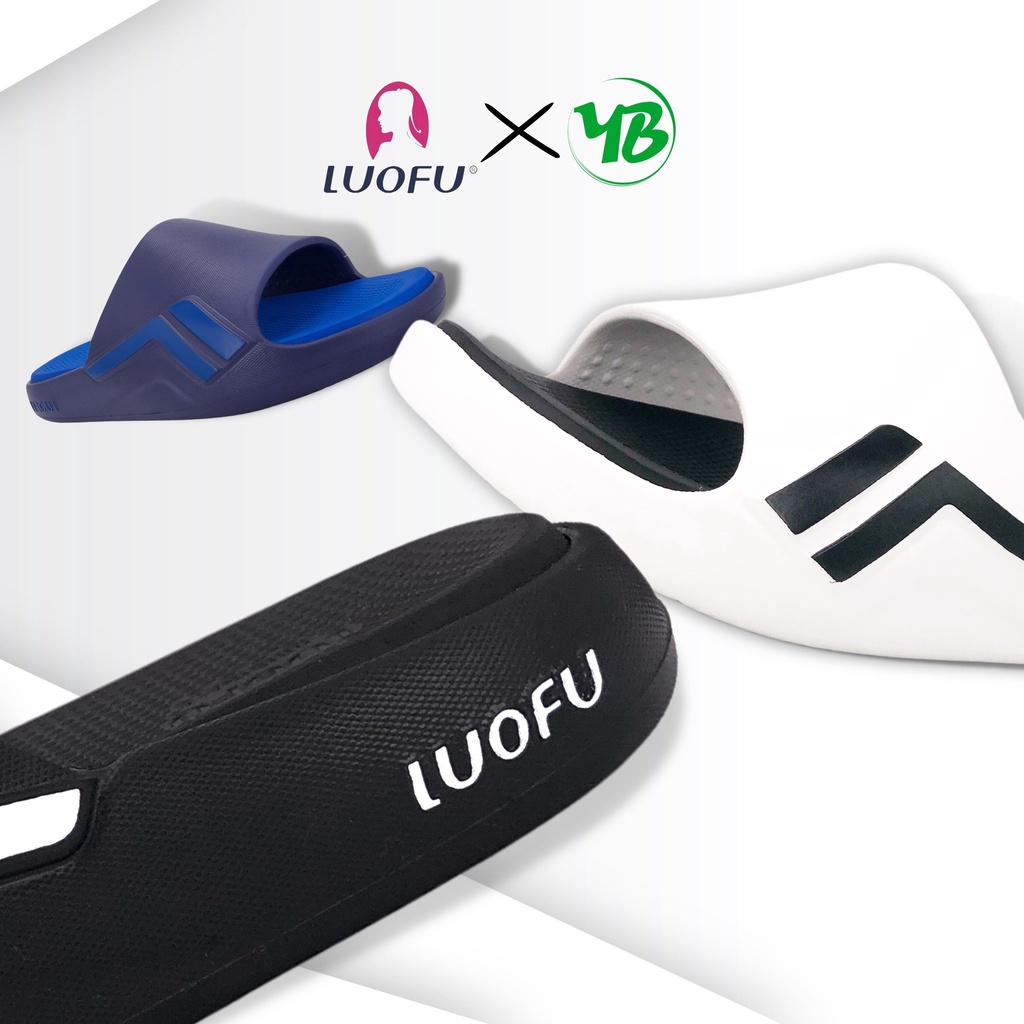 LUOFU Men's Black / White / Navy EVA Slipper E6213M | Shopee Malaysia