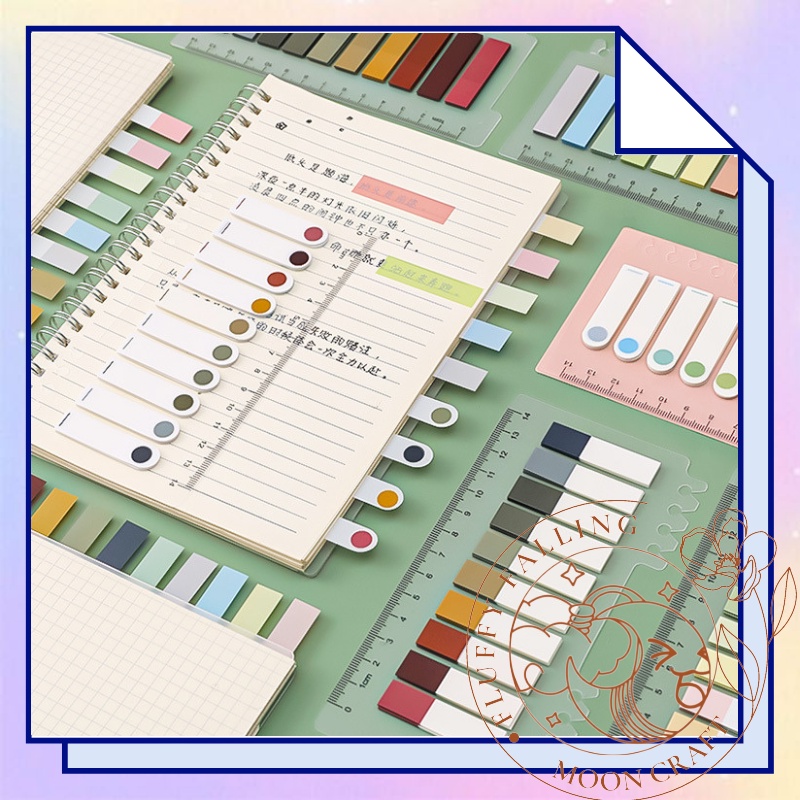 Fluff's 200pcs Colorful Sticky Notes Bookmark Sticker Label Sticker ...