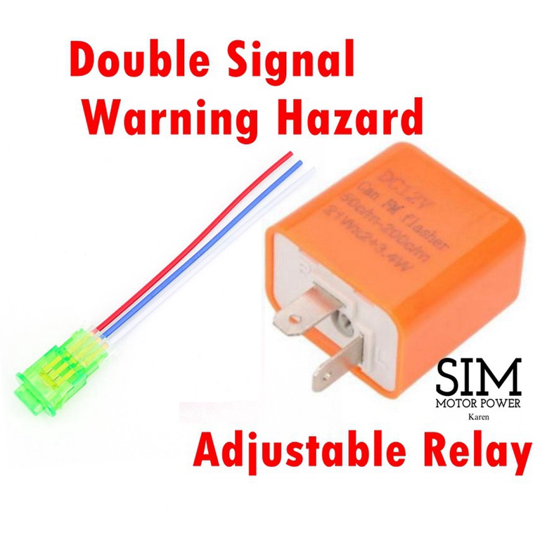 Flasher Signal Motor Adjustable LED Blinker Relay Hazard double signal ...