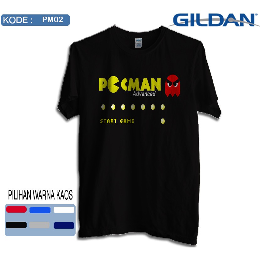 Original 90s pacman game t-shirt gildan softstyle pm02 | Shopee Malaysia