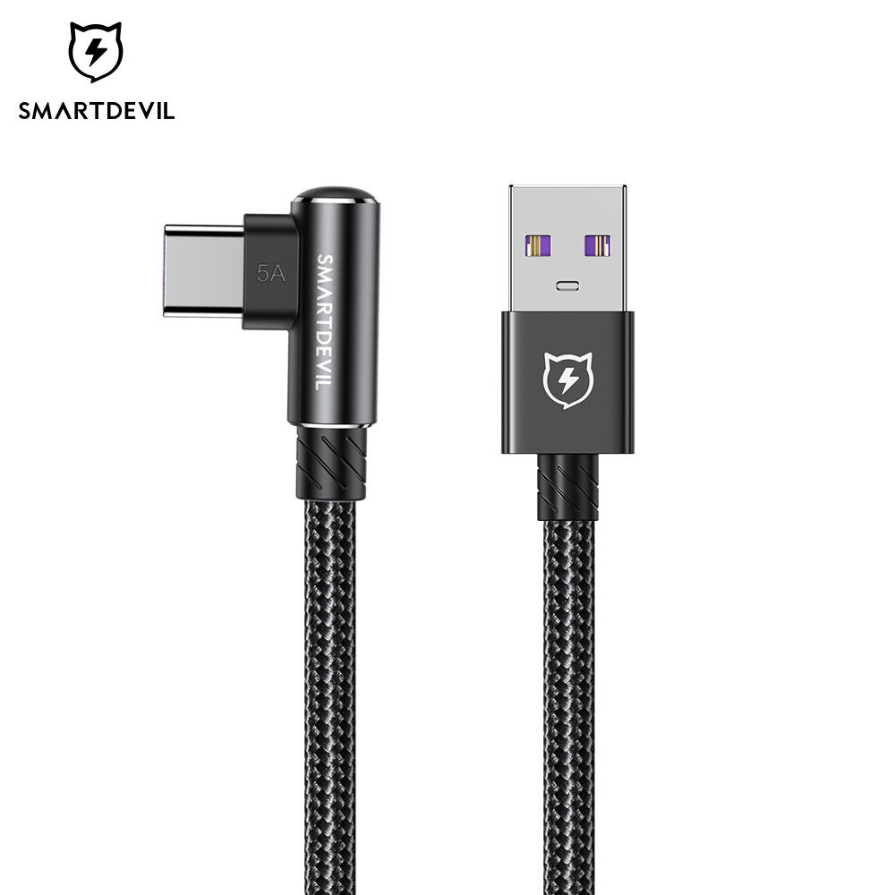 SmartDevil Fast Charger 90 Degree USB to Type-C Cable (5A) | Shopee Malaysia