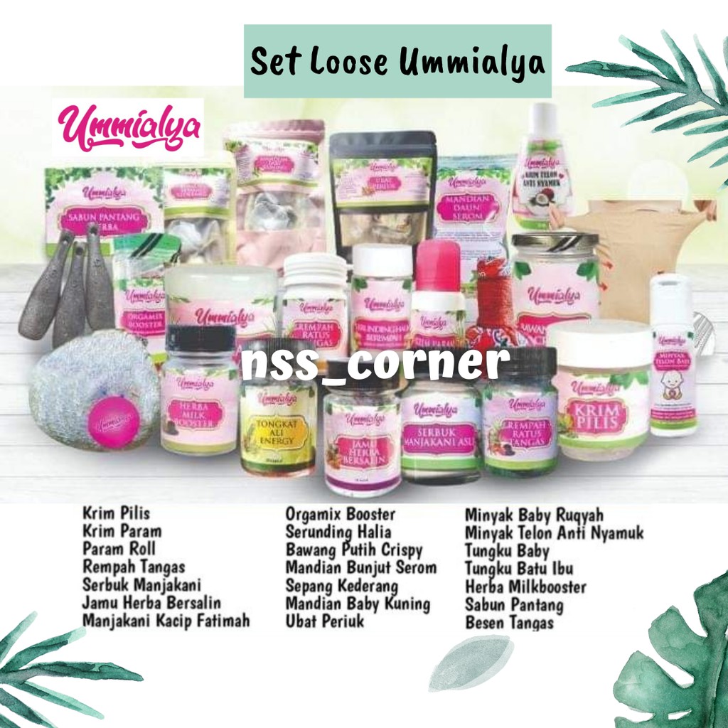 UMMIALYA Set Berpantang Set Bersalin Barang Berpantang Krim Pilis Krim ...