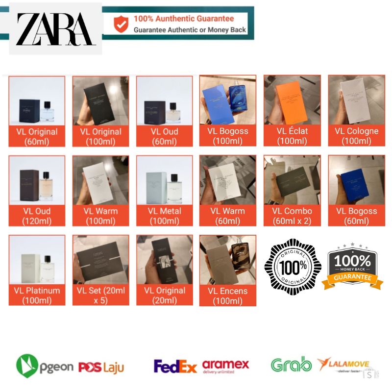 [Original] ZARA Men's Perfume EDP Set Combo-Vibrant Leather Original ...