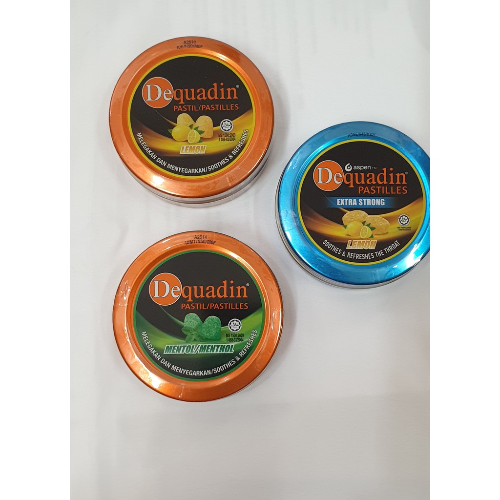 Dequadin Pastilles Tin (50grams per tin) Gula kenyal bersalut gula ...