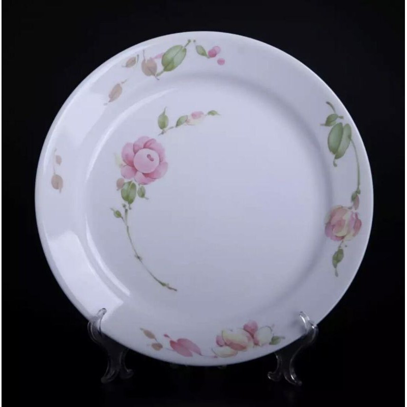 Corelle Dinner Plate Rimmed - Country Rose Design | Shopee Malaysia