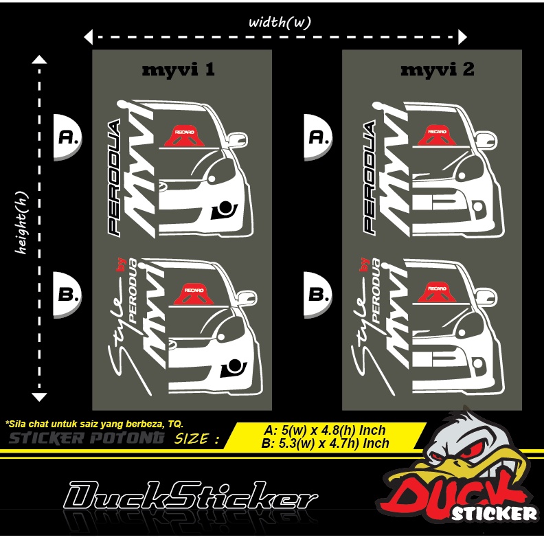 PERODUA MYVI (OLD) FRONT STICKER 1PCS #perodua #myvi | Shopee Malaysia