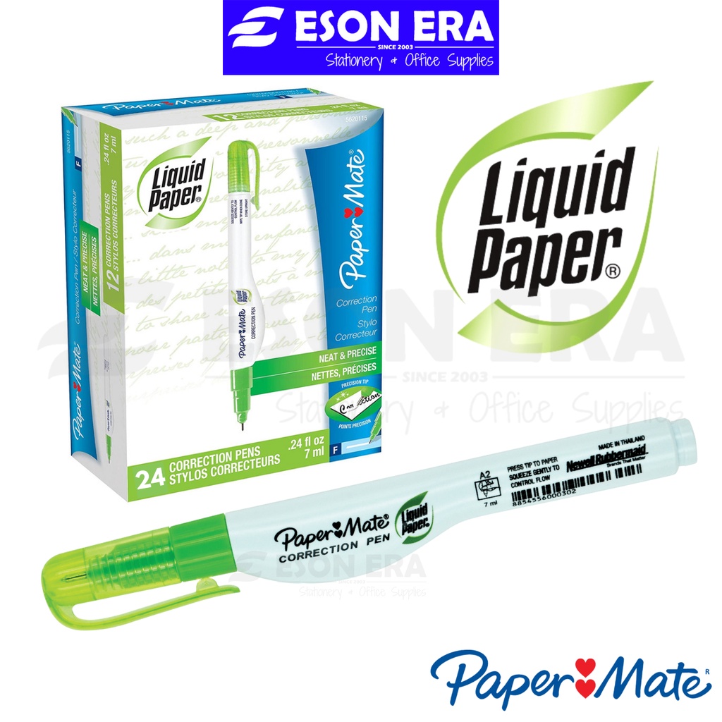Papermate Liquid Paper Correction Pen 7ml Paper Mate | Shopee Malaysia