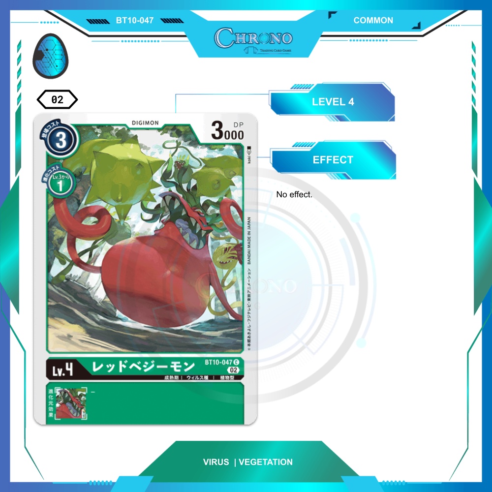 BT10-047 | RedVegiemon | Common | Digimon Card Single | Chrono TCG | Cross Encounter | BT10 ...