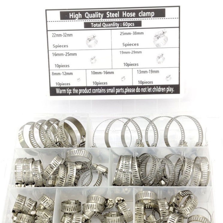 MKR 60pcs Hose Clip Hose Clamp paip klip pipe clamp set box 卡箍 | Shopee ...