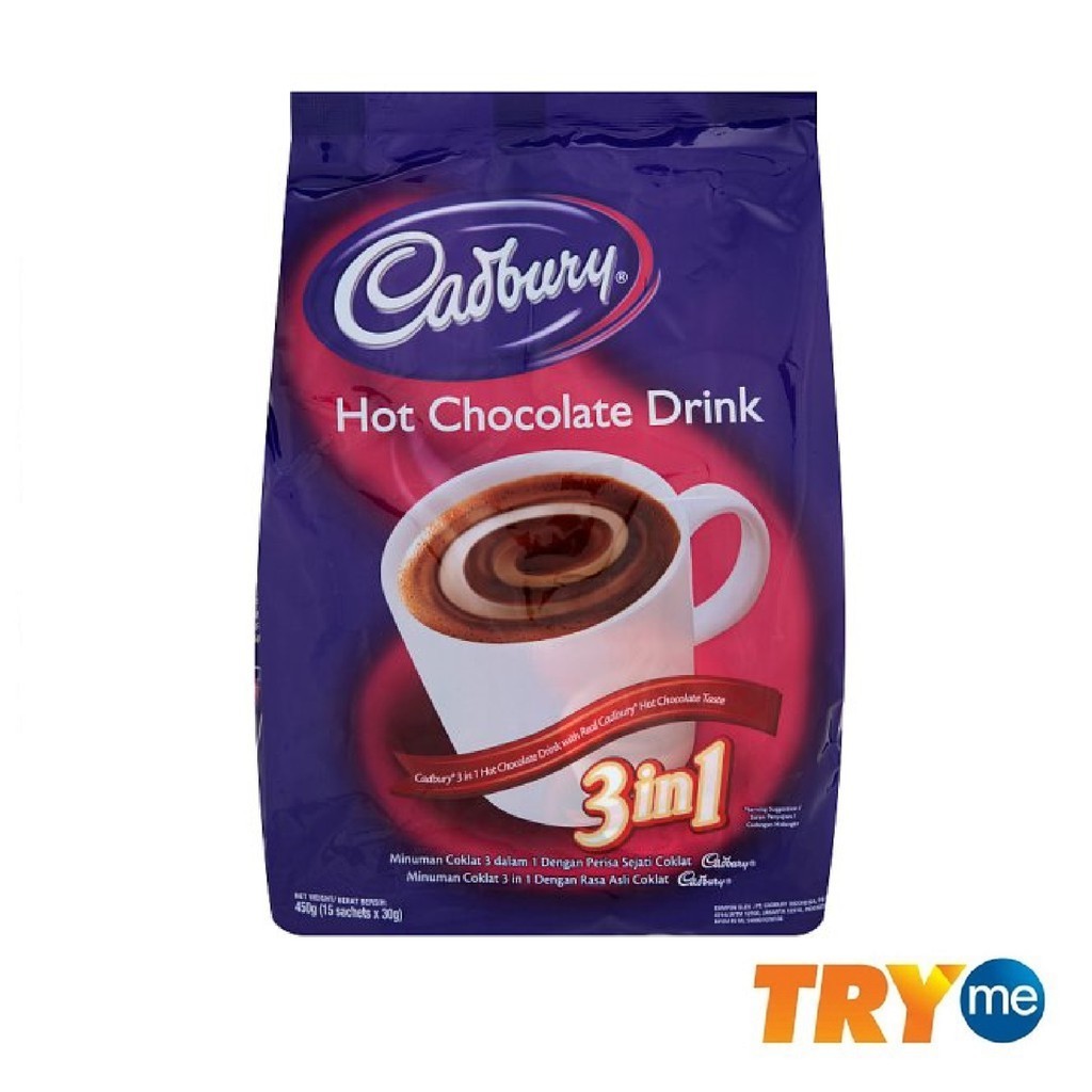 Cadbury 3 in 1 Hot Chocolate (30g x 15) | Shopee Malaysia