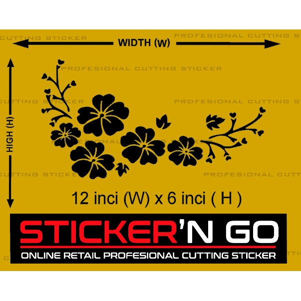 STICKER CUSTOM CUTTING BUNGA FLOWER DESIGN | Shopee Malaysia
