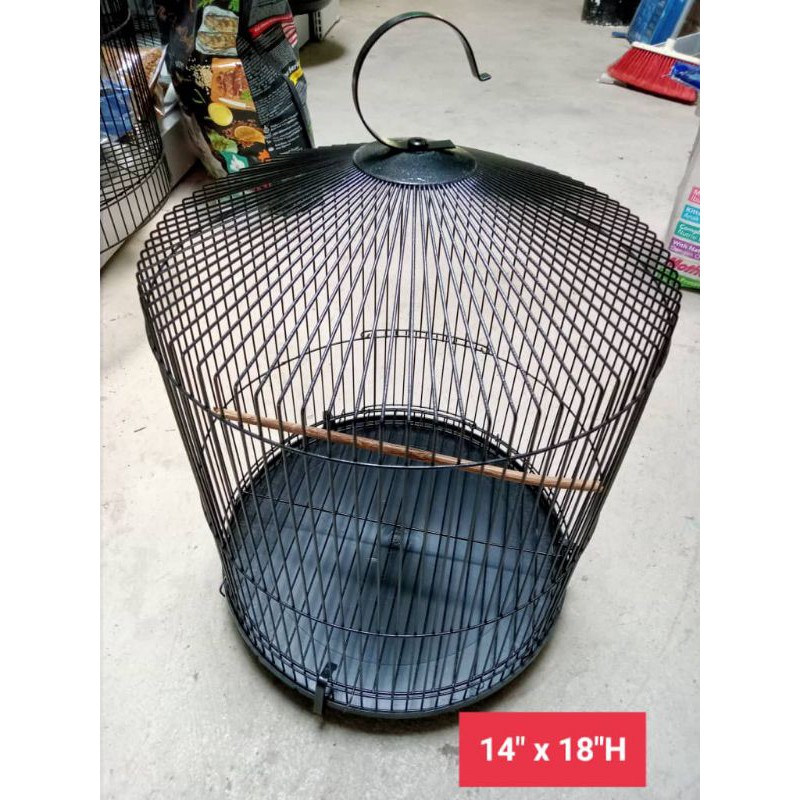 (SANGKAR BURUNG BESI) sangkar burung besi bulat saiz 9,12,13,14,16 inci ...