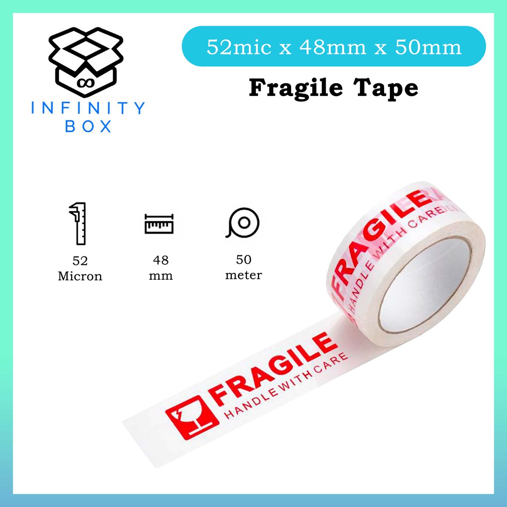 Fragile OPP Tape 52mic x 48mm x 50mm Tape | Shopee Malaysia