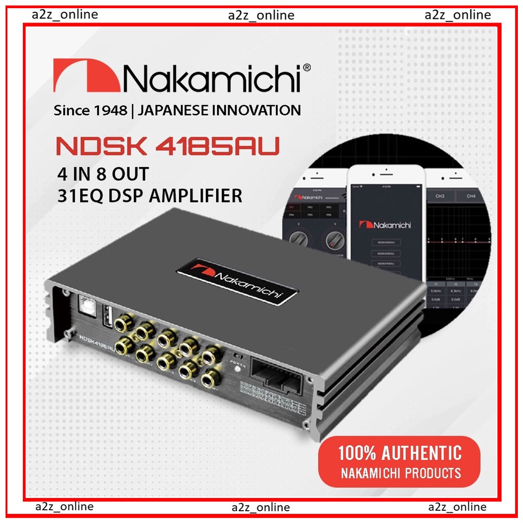 Nakamichi NDSK 4185AU - 8 Channels 4 IN 8 OUT 31 Band EQ DSP Amplifier | DSP Kereta | NDSK4185AU ...