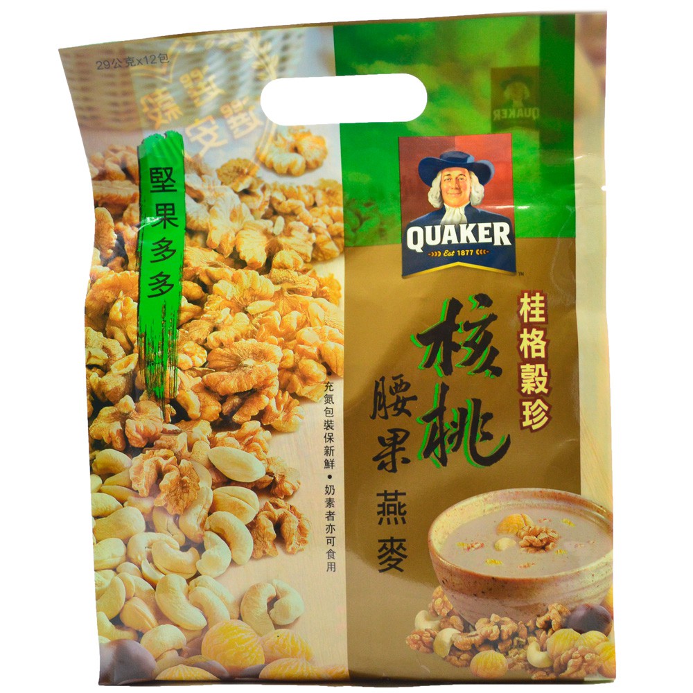 Quaker Walnut Cashew Chestnut Herbs Cereals Beverage (12s x 29g ...