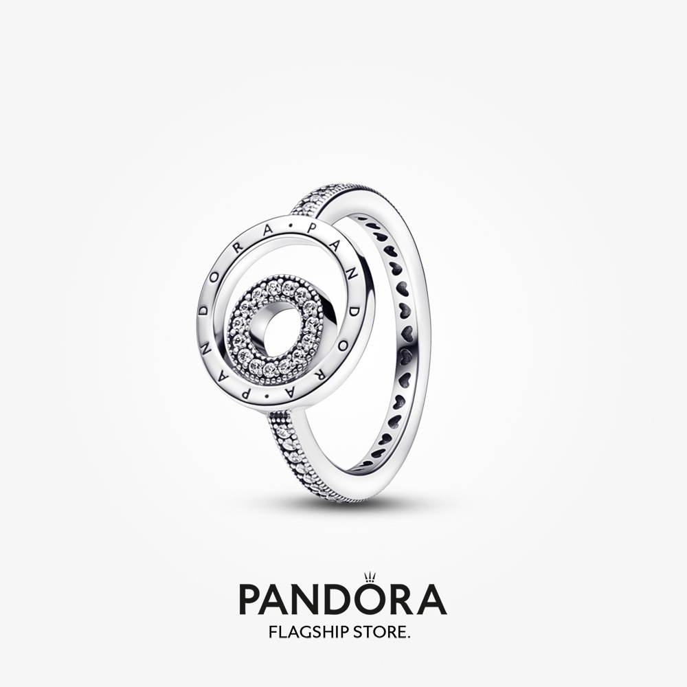 Pandora Signature Logo Circles Pavé Ring | Shopee Malaysia