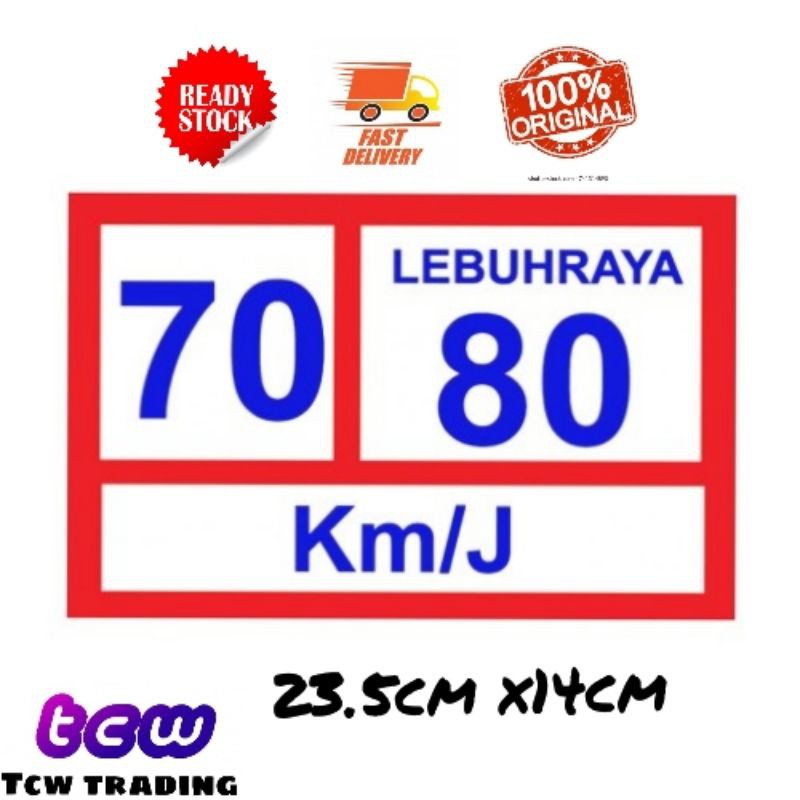 sticker puspakom, lorry sticker 70/80, speed limit#sticker | Shopee ...