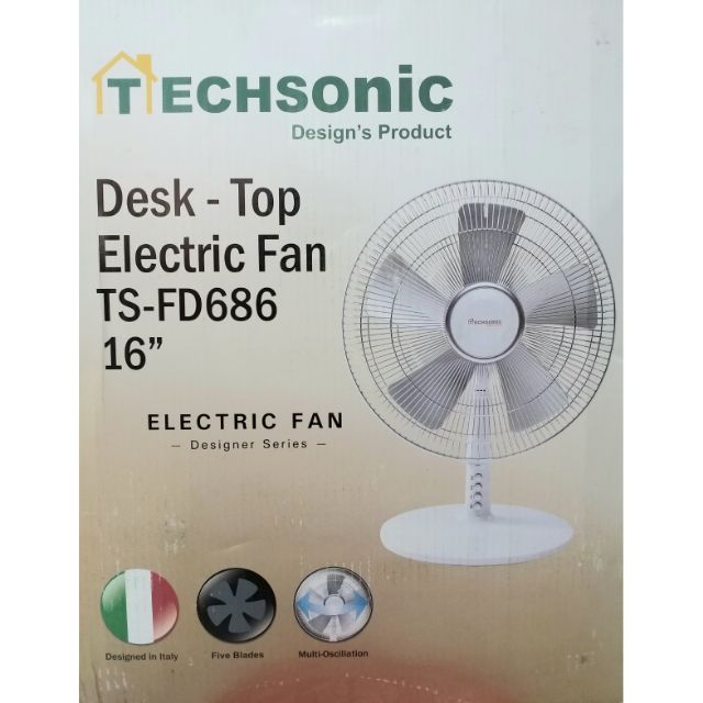 Techsonic 5 blade Table Fan | Shopee Malaysia