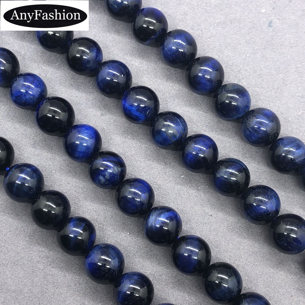 Blue Tiger Eye Beads 4-12mm Round Natural Loose Stone Diy For Bracelet ...