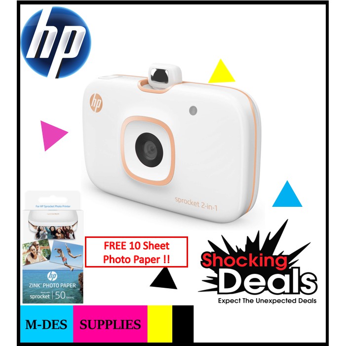 HP Sprocket 2-in-1 Photo CAMERA Printer(2FB96A) | Shopee Malaysia