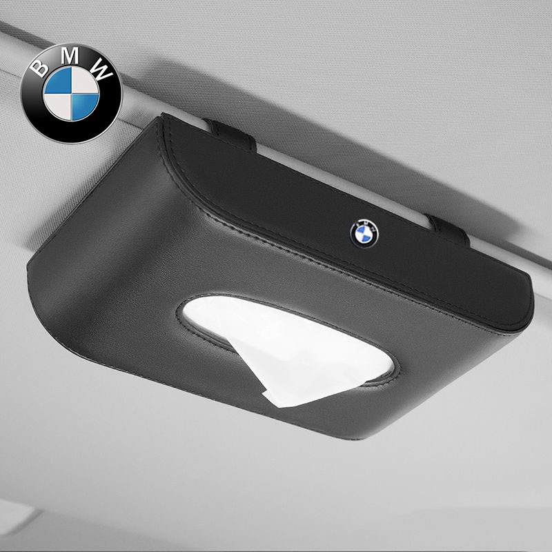 Premium PU Leather Car Tissue Box Tissue Holder Car Accessaries For BMW ...