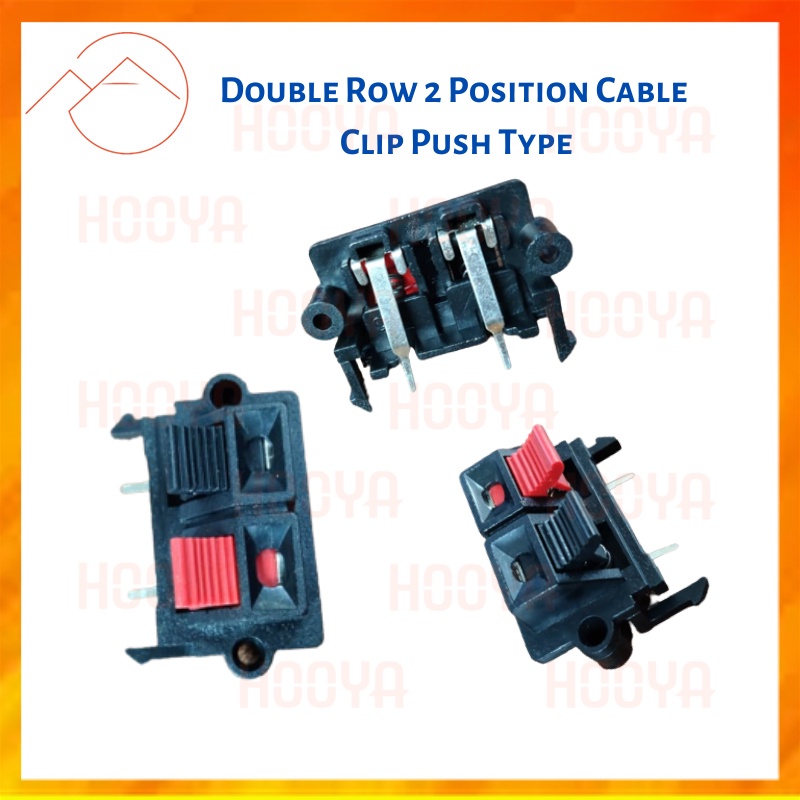 2/4 Positions Connector Terminal Push In Jack Load Spring 4 Poles Audio ...