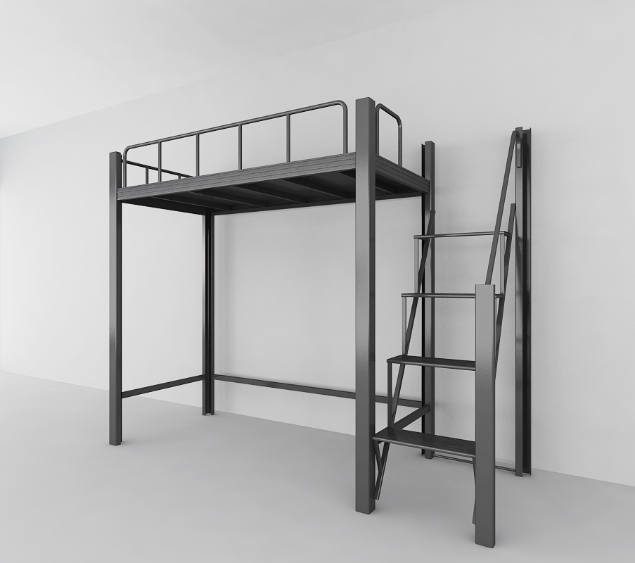 Upper Bunk Bed me Double Decker Bed Frame with Ladder Steel High ...