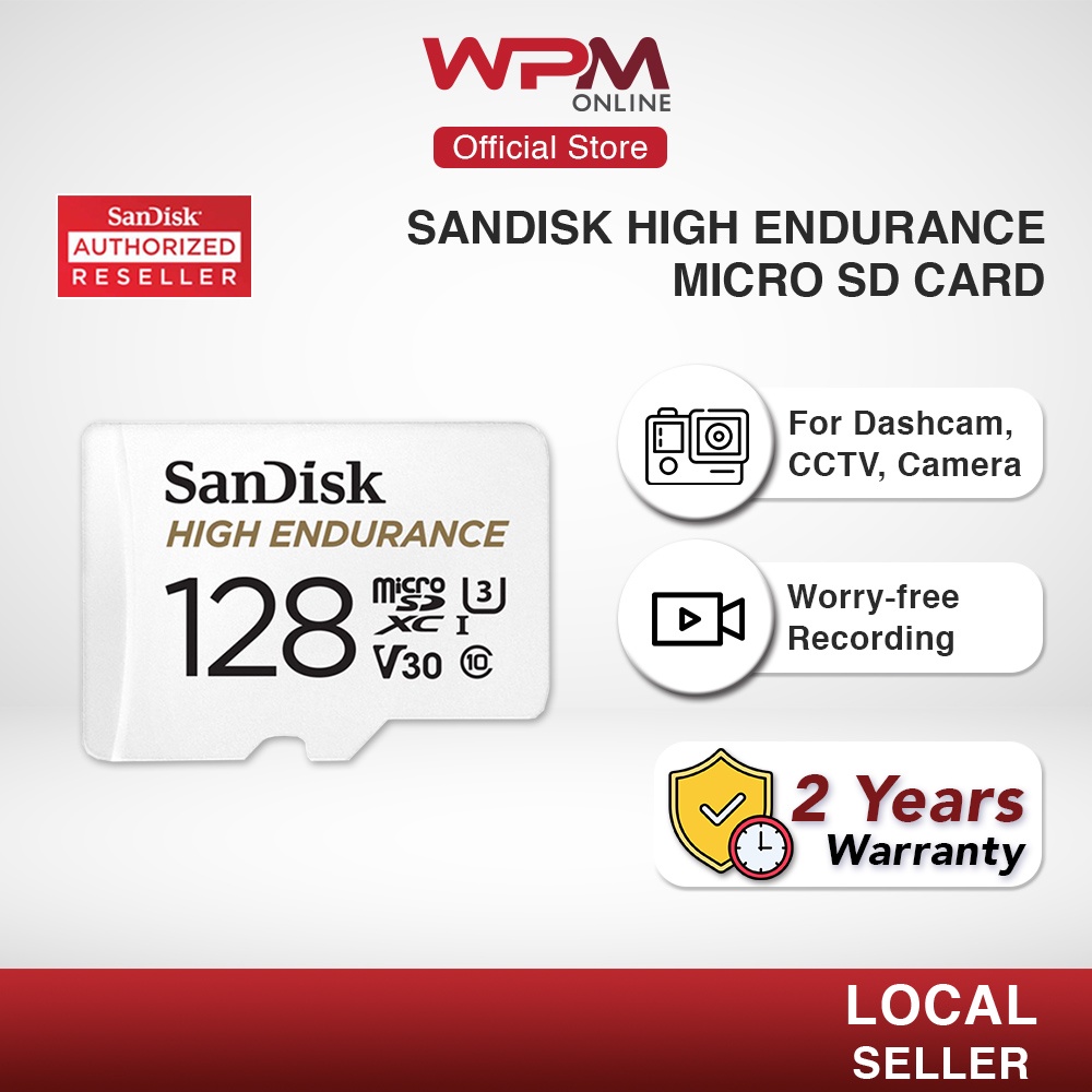 Original Sandisk High Endurance Micro SD (32GB / 64GB / 128GB) | Shopee ...