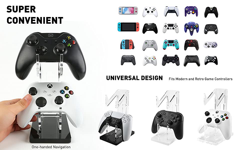 RBTECH Acrylic Controller Stand PS4 PS5 Nintendo Xbox Controller holder ...