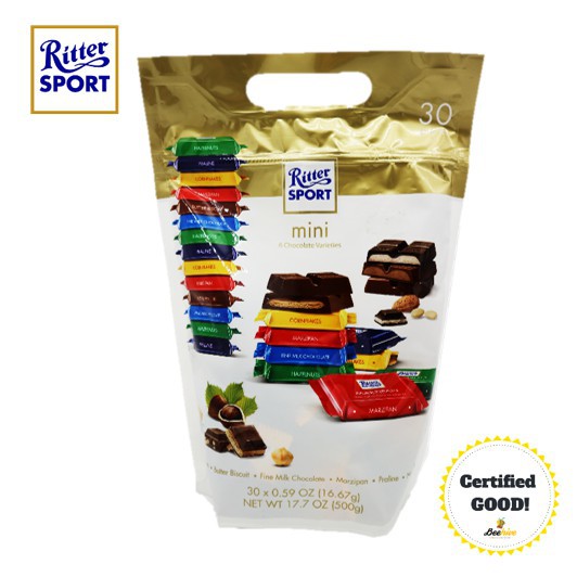 Coklat Ritter Sport Minis Assorted Pouch 500g | Shopee Malaysia