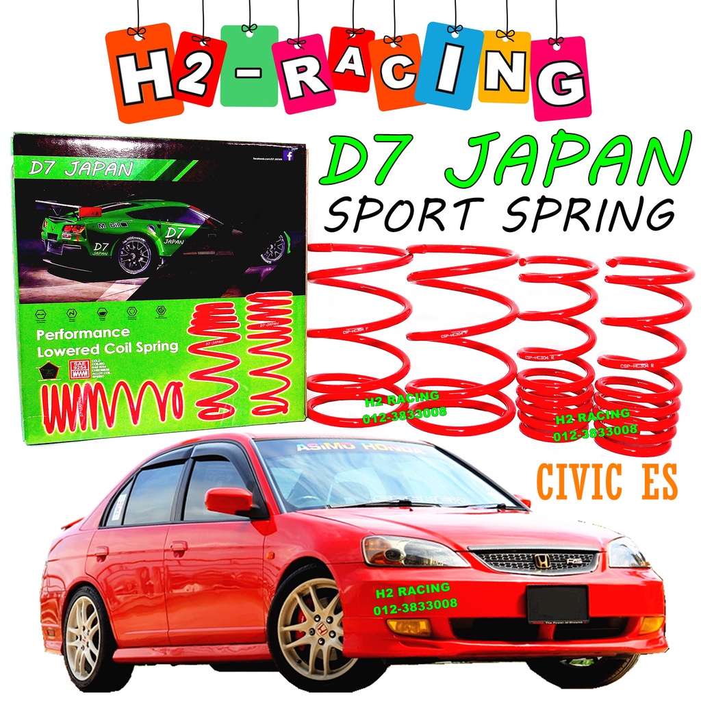 D7 JAPAN ABSORBER SPORT SPRING SET FOR HONDA CIVIC ES | Shopee Malaysia