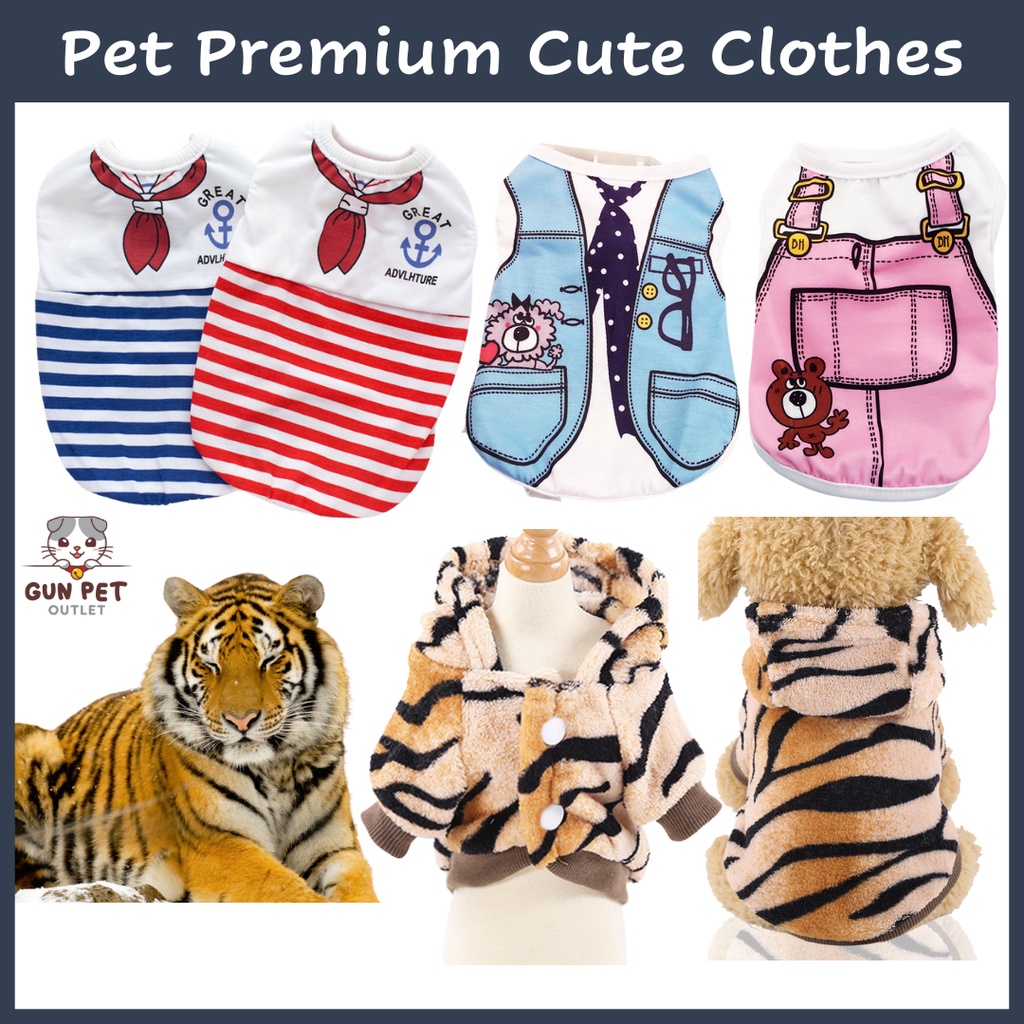 GUN PET Cute Cloth Fashion Hoodie Baju Kucing Shirt Pet Accessories ...