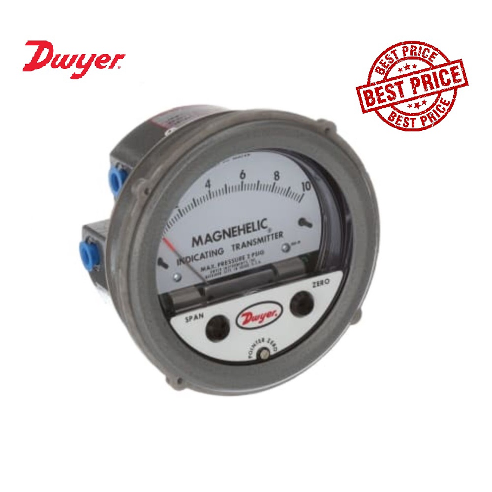 Dwyer 605-10 Magnehelic Differential Pressure Indicating Transmitter 0 ...