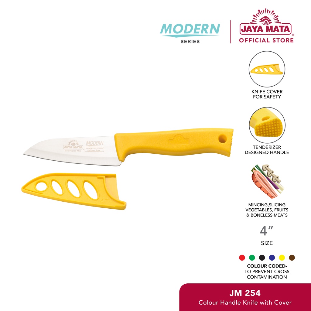 JAYA MATA Colour Handle Knife With Cover (4") JM254 | Shopee Malaysia