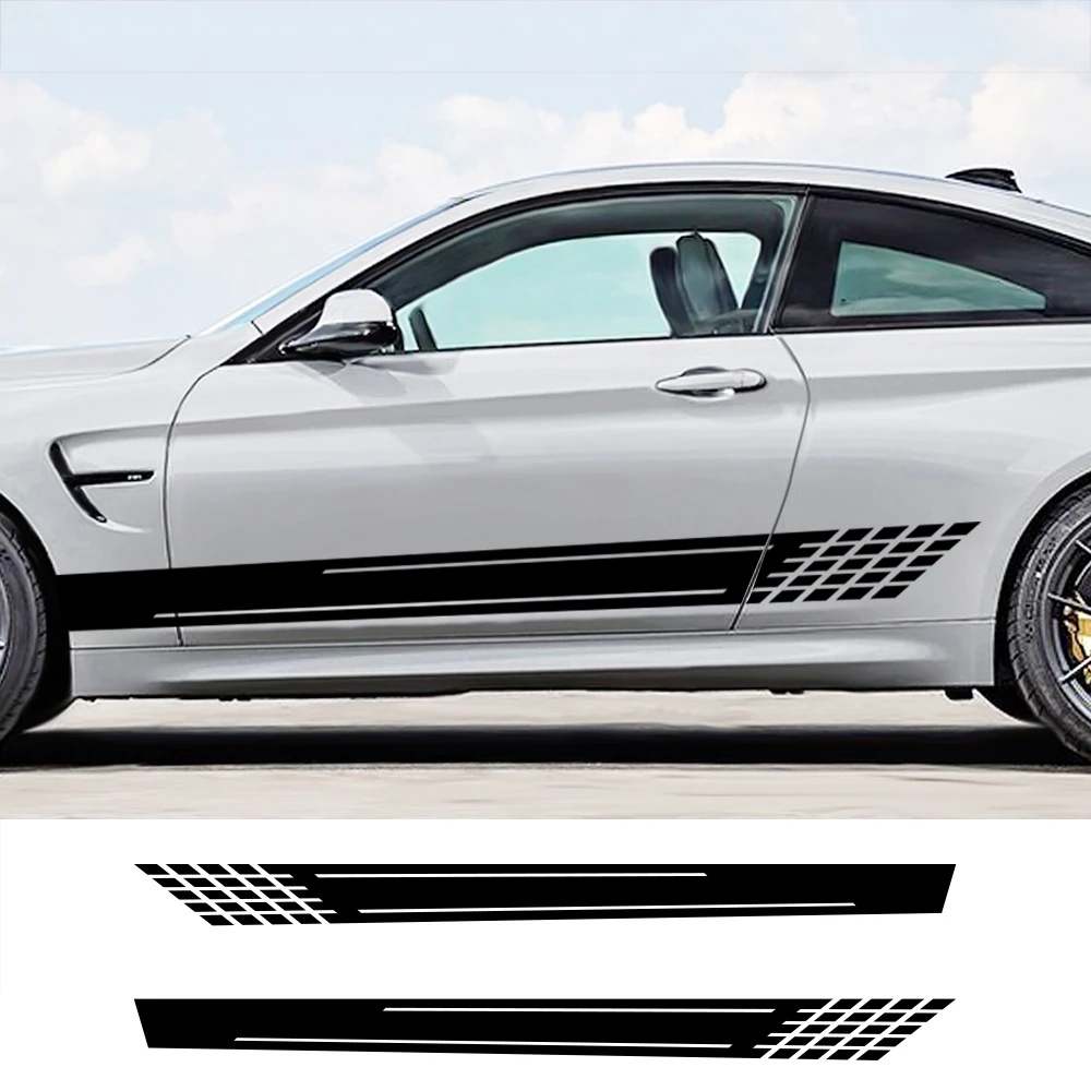2pcs Carbon Fiber 170cmX27cm Auto Cover Die Cut Stripe Vinyl Custom ...