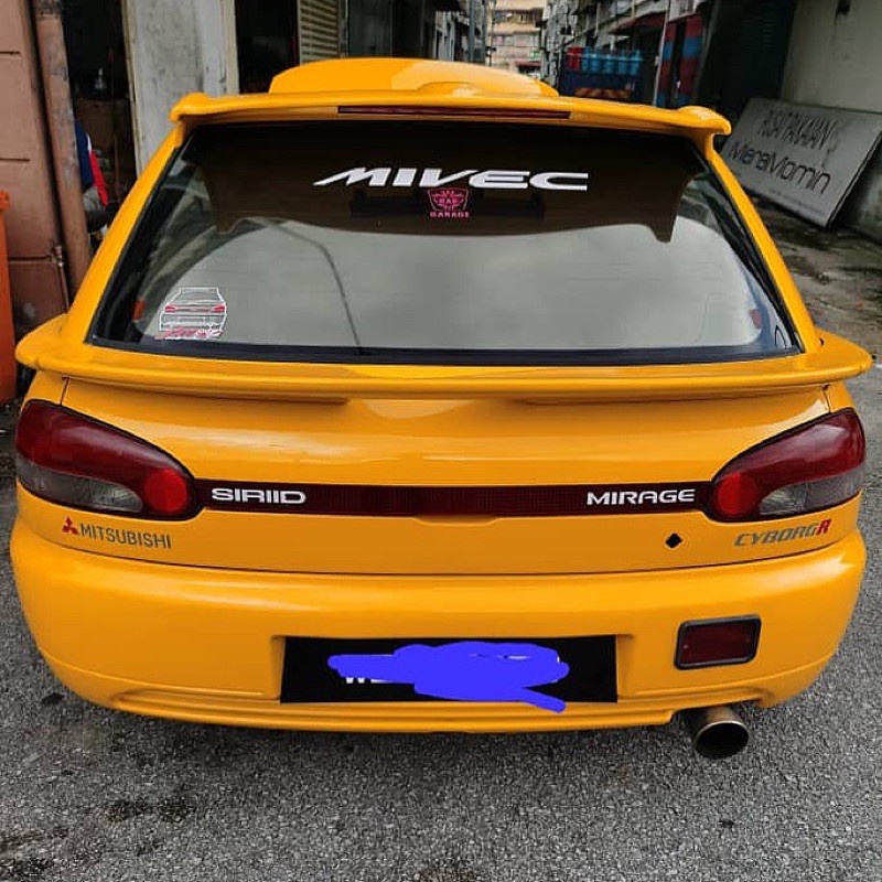 READY STOCK MIDDLE SPOILER MIRAGE CYBORG COPY ORIGINAL FRP SATRIA ...