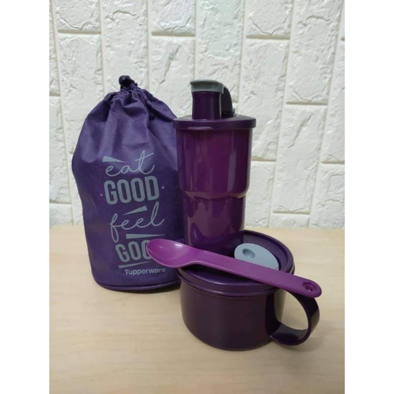 lunch set / red blush and purple blush original tupperware ...