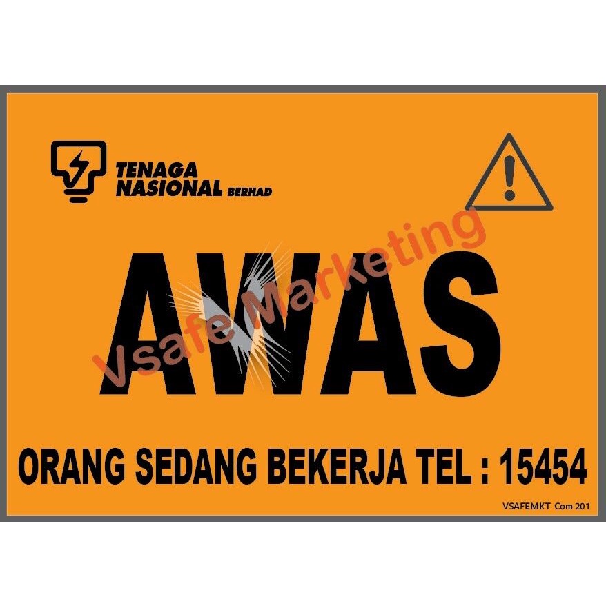 TNB Maintenance labeling signage 210(W) x 150(H)mm | Shopee Malaysia