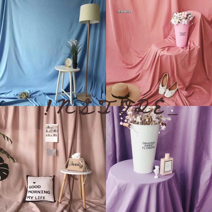 Plain Fabric Background Backdrop Photo Studio Aesthetic Wedding ...