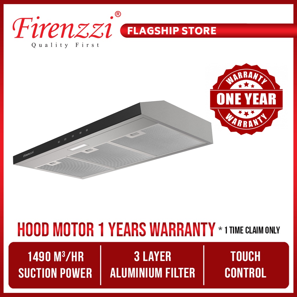 Firenzzi FH-913 XS Stainless Steel Slim Hood (SIRIM CERTIFIED) | Shopee ...