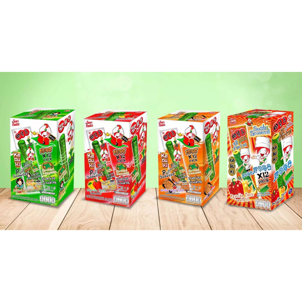 KABUKI GRILLED SEAWEED ROLL / SUSHI SEAWEED ROLL 12PC/BOX | Shopee Malaysia