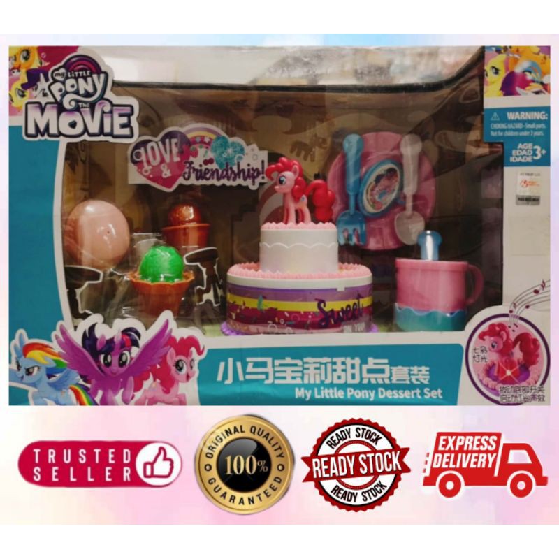 MY LITTLE PONY DESSERT CAKE TOY SET (PERMAINAN PONY TOY SET) | Shopee ...