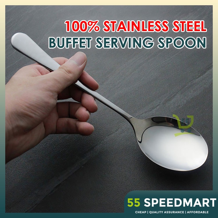 𝟱𝟱𝗦𝗣𝗘𝗘𝗗𝗠𝗔𝗥𝗧 PREMIUM STAINLESS STEEL SERVING SPOON LARGE DINNER SPOON ...