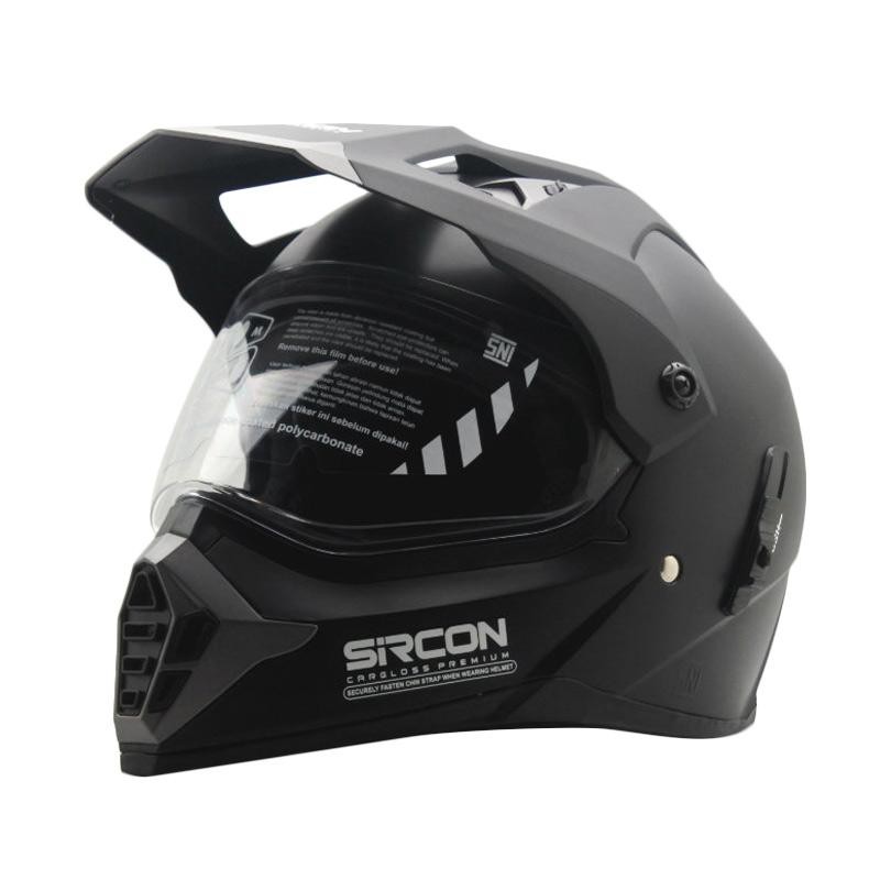 Cargloss Sircon Supermoto Full Face Helmet - Deep Black SG | Shopee ...