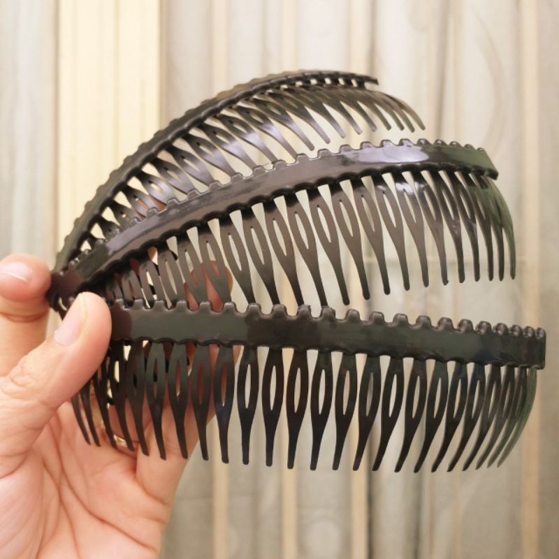 Combo of 6 black soft plastic bangs combs (13.5cm) | Shopee Malaysia
