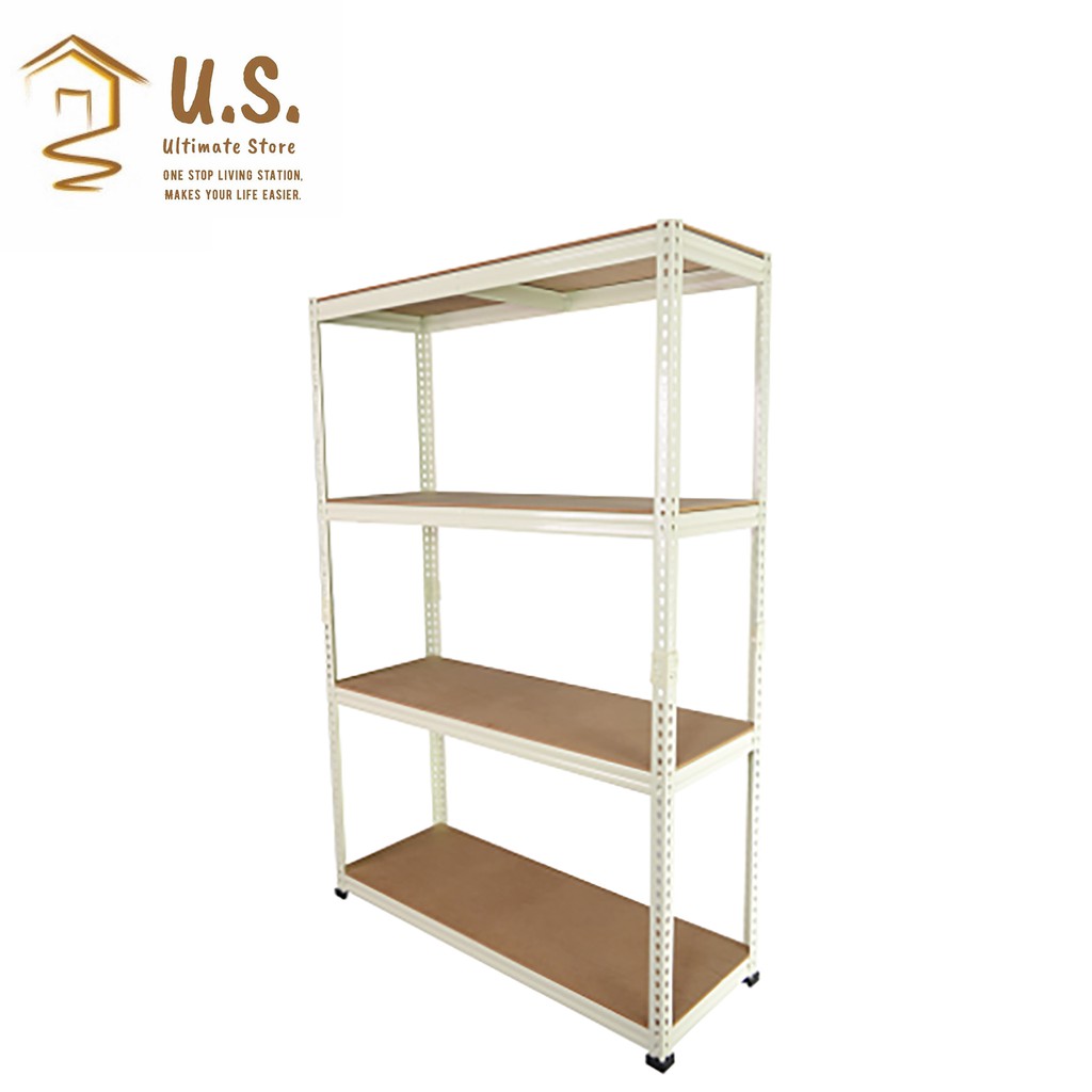 D.I.Y 2 in 1 (4 levels Boltless Rack) Plywood Shelve Rack (1500H x 900L ...
