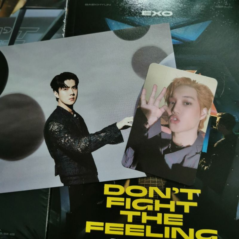 (Ready Stock) OFFICIAL EXO Don't Fight The Feeling VER1 Photobook Album Sehun Kai Poster ...