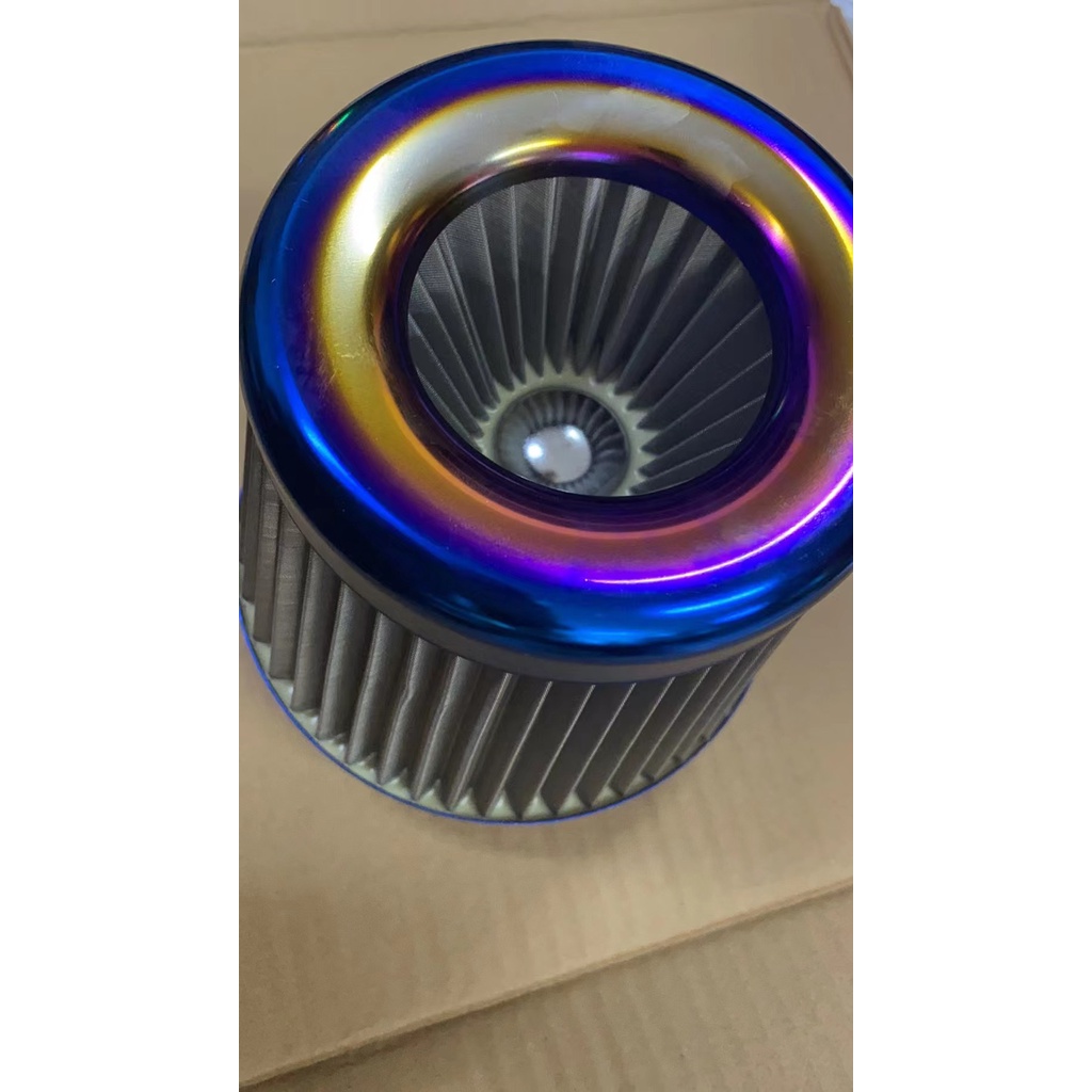 Universal Racing Car Air Filter Stainless Steel Burnt Blue 3 Universal Racing Car Air Filter Stainless Steel Burnt Blue 3
