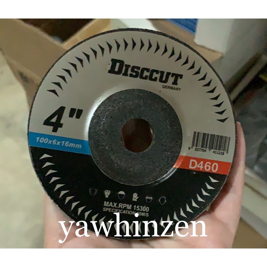 ORIGINAL DISCCUT Grinding Disc 4" 100mmx 6mm x 16mm / MATAL ASAL D460 ...